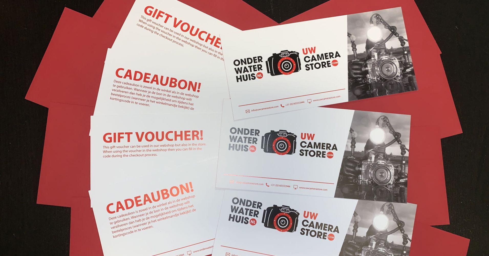 Gift idea for divers and photographers: underwater camera vouchers